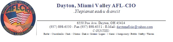 Letter of Support from Dayton, Miami Valley AFL-CIO – AAUP-AFT Wright State University Chapter
