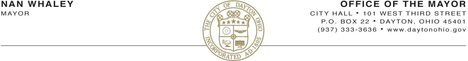 Letter from Dayton Mayor Nan Whaley to President Schrader and the WSU Board – AAUP-AFT Wright ...