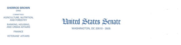 Letter of Support from Senator Sherrod Brown – AAUP-AFT Wright State University Chapter