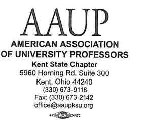 Letter to President Schrader from Kent State University’s AAUP Chapter – AAUP-AFT Wright State ...