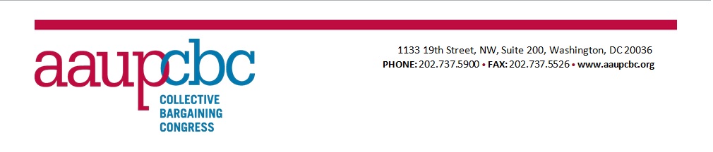 Letter on Resolution of the Strike from Paul Davis, Chair of the AAUP ...