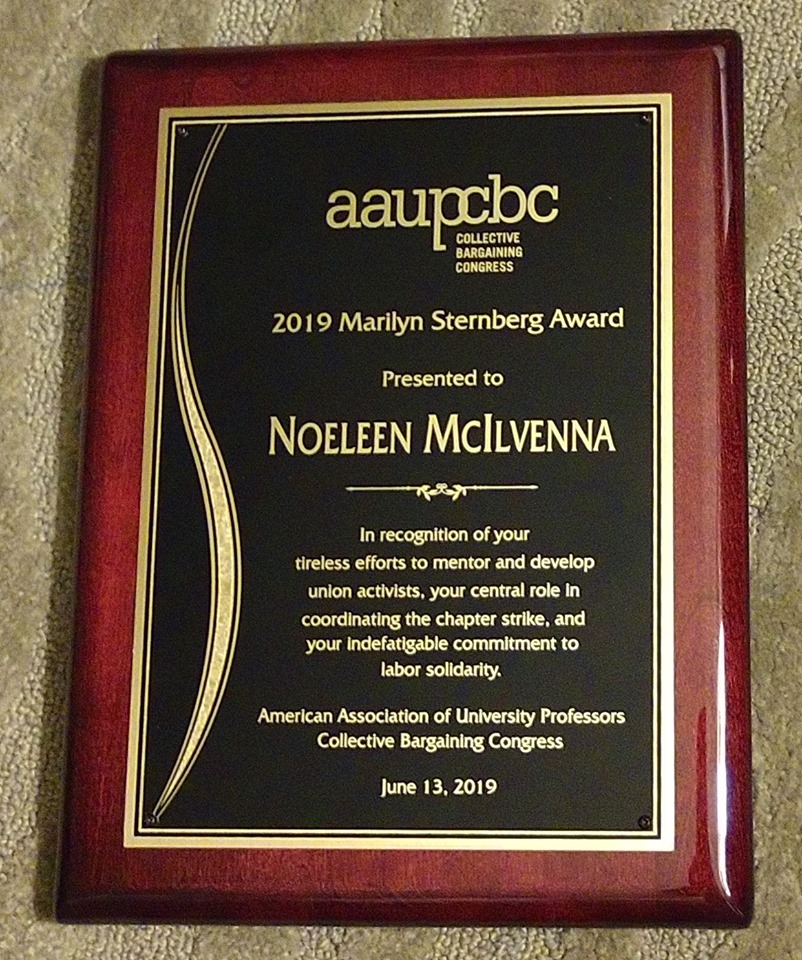 Noeleen McIlvenna Receives Marilyn Sternberg Award from National AAUP ...